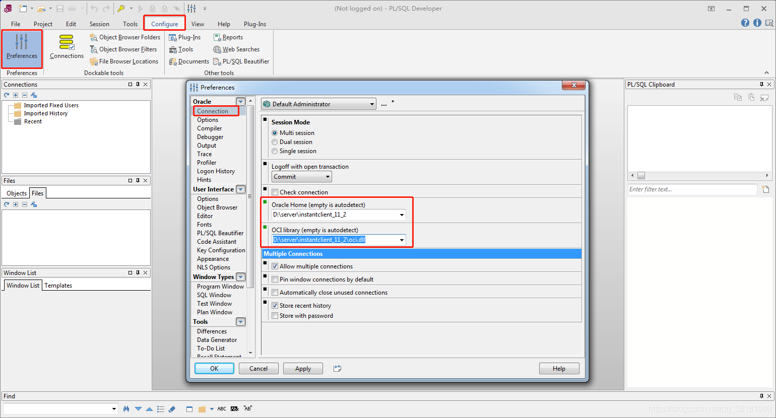 Plsql 工具远程连接oracle数据库方法,plsql免安装oracle客户端直接配置oci实战演示plsql Oci Csdn博客 8521