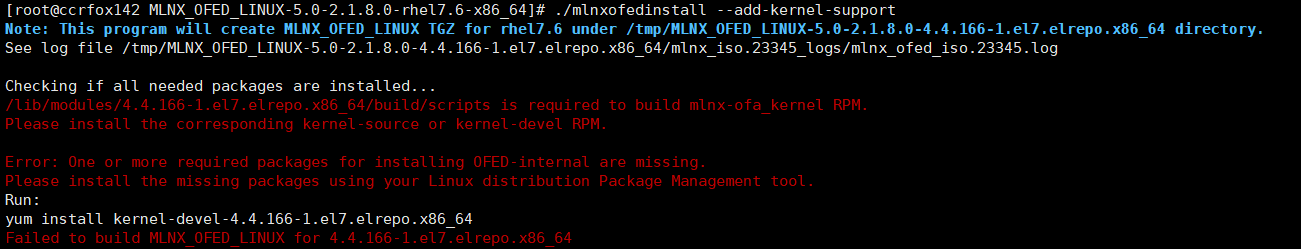 centos编译RDMA-OFED驱动_error: one or more required packages for installin-CSDN博客