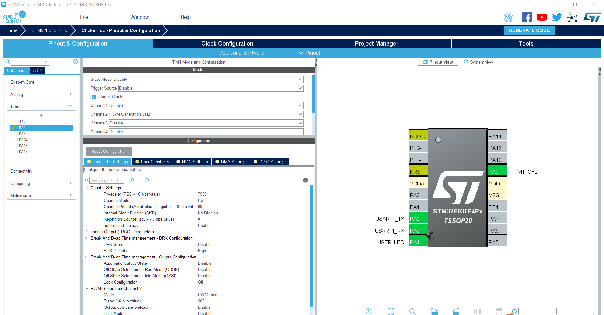 STM32F0 TIM1 LL库生成PWM波_stm32 pwm ll-CSDN博客
