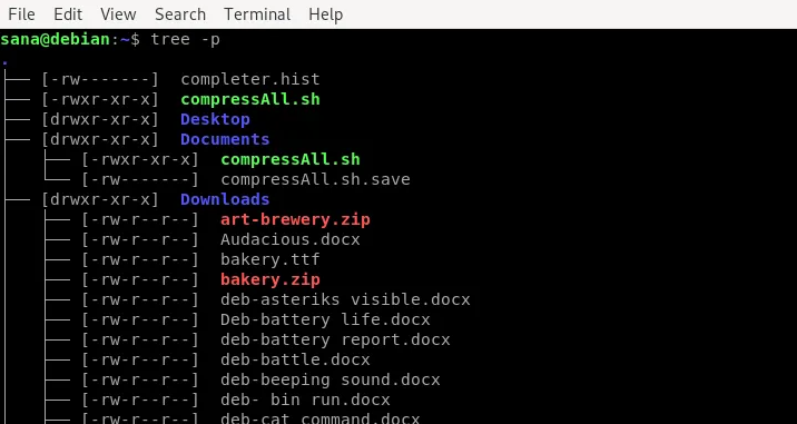 通过示例掌握Debian上的Tree命令使用方法_debian tree-CSDN博客