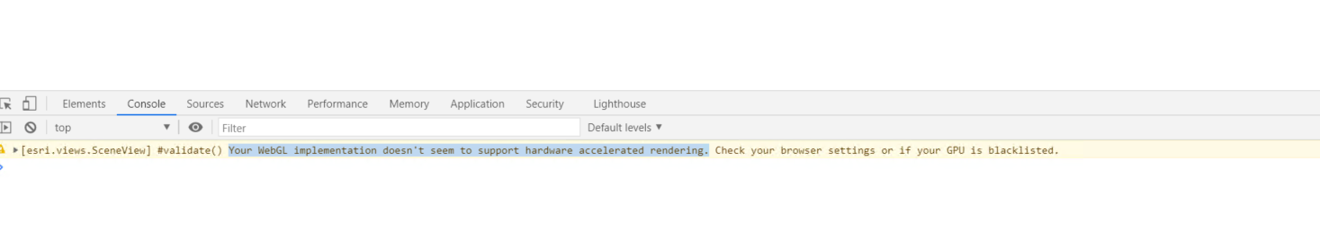 arcgis api4.x调用之后，提示Your WebGL implementation doesn‘t seem to support hardware accelerated ...