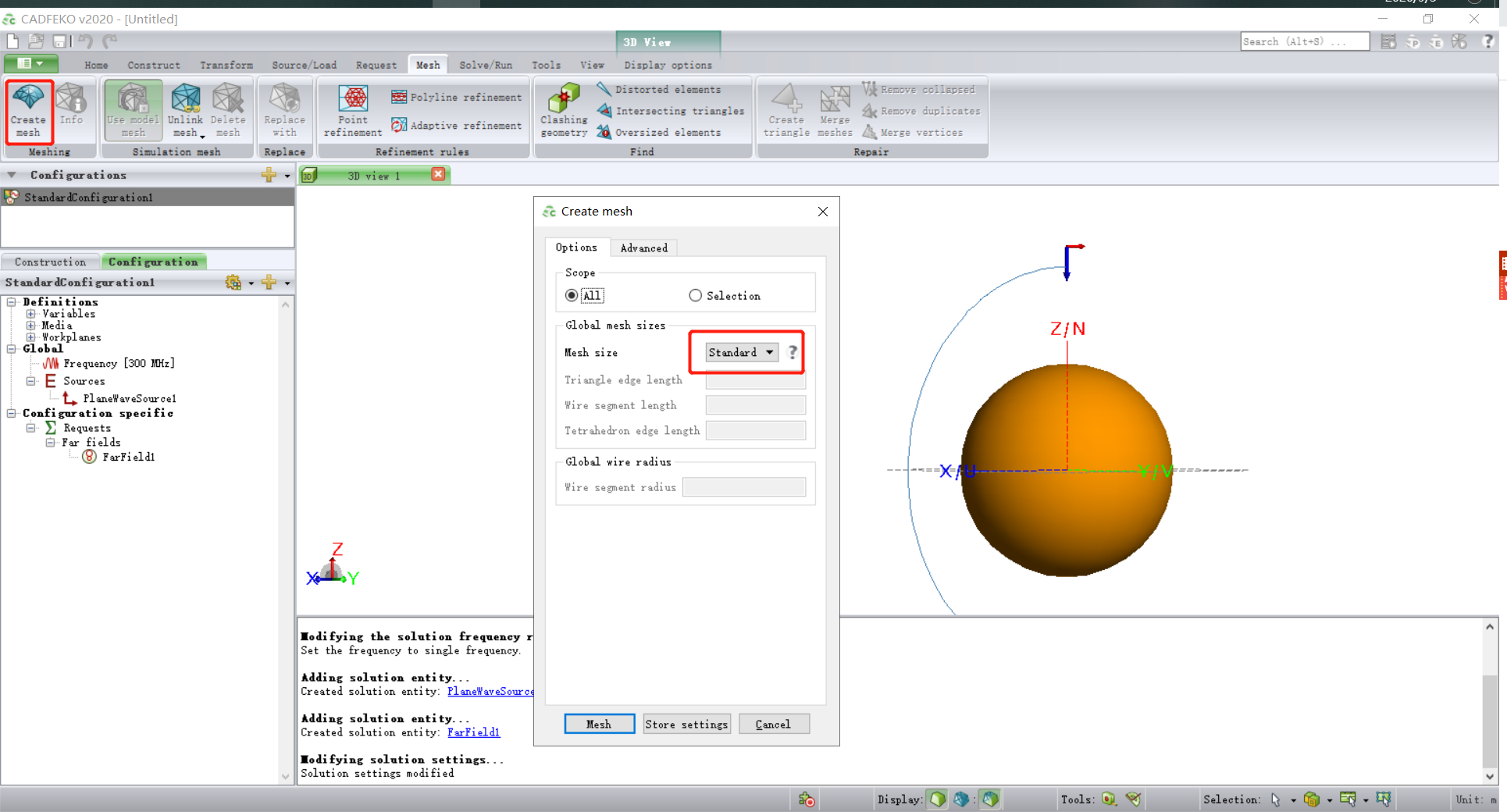FEKO基础仿真实例_feko金属球的rcs-CSDN博客