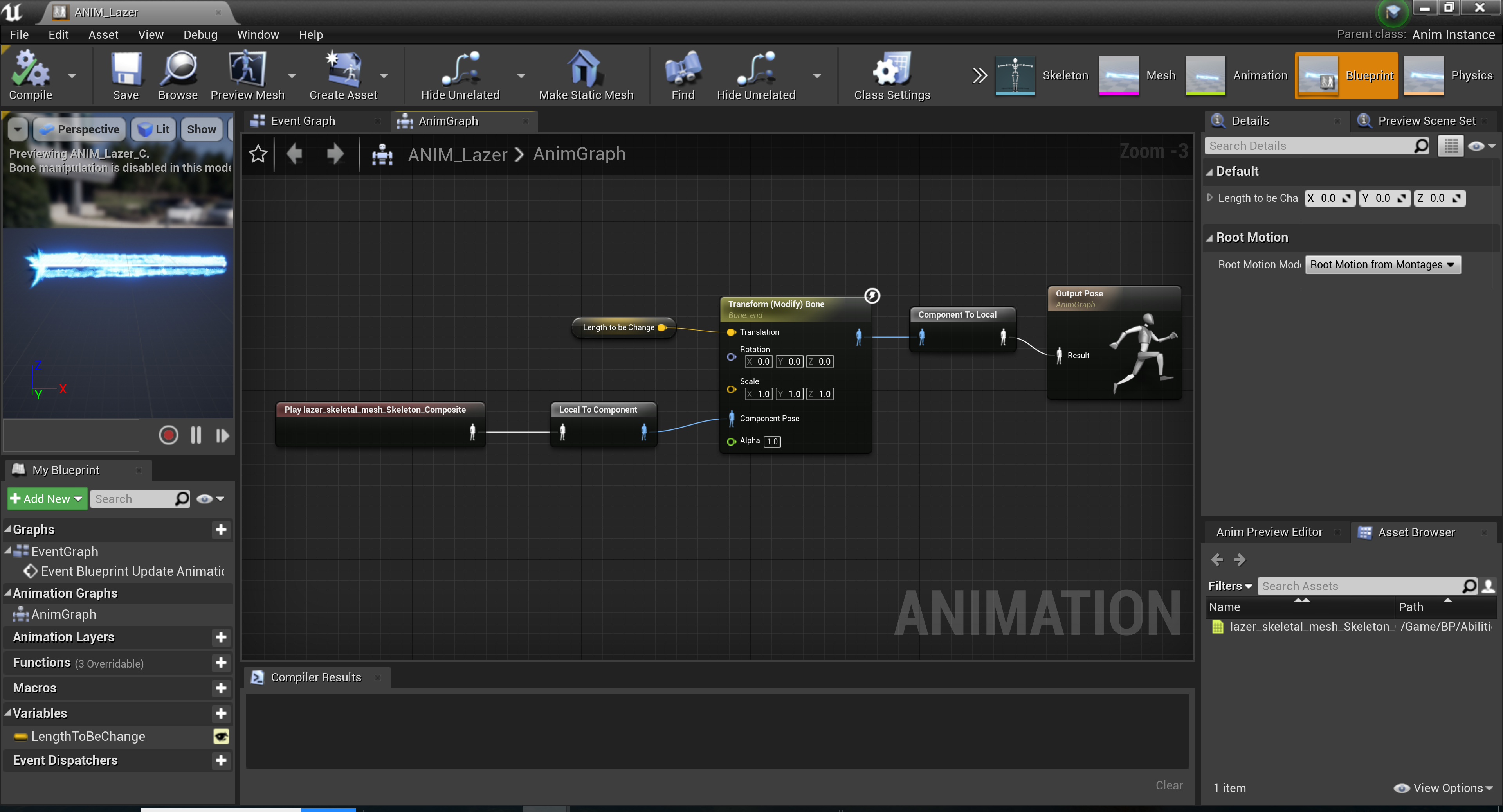 Unreal Engine 4 —— GAS系统学习 （二十七） 为Lazer创建蓝图_unreal代码动态创建动画蓝图-CSDN博客