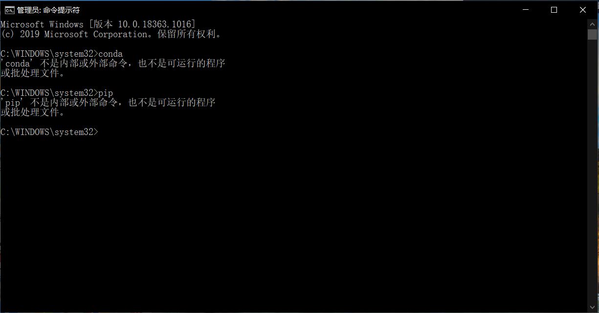 win10安装完Anaconda3之后cmd命令窗口输入conda显示不是内部或外部命令_environment is no longer available-CSDN博客