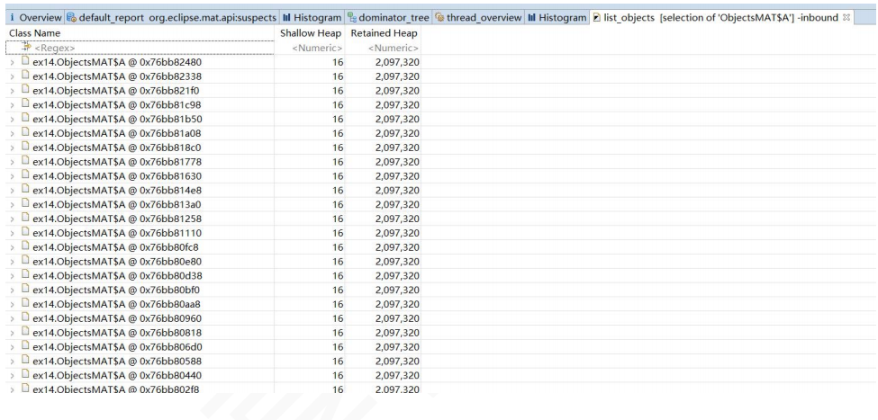 玩转MAT分析内存泄漏_mat listobjects-CSDN博客