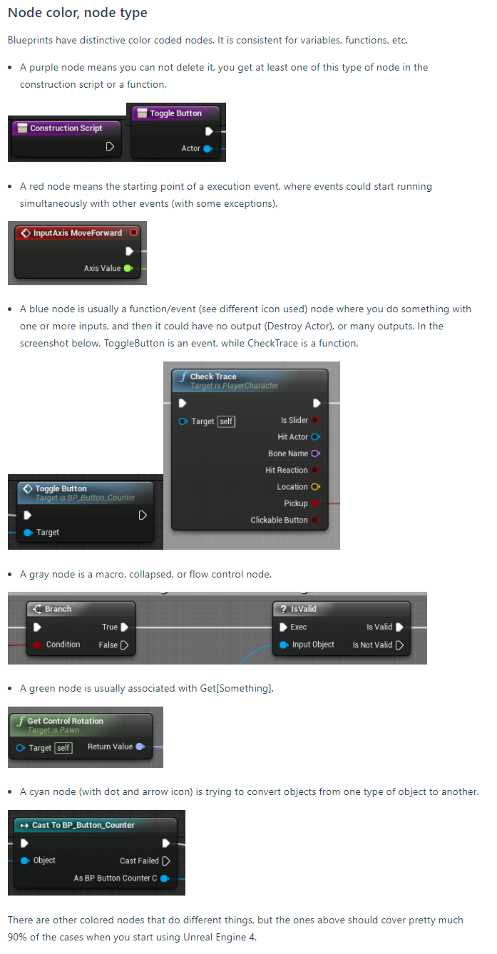 UE4 Learning Diary-What do the colors in the blueprint represent - Programmer Sought