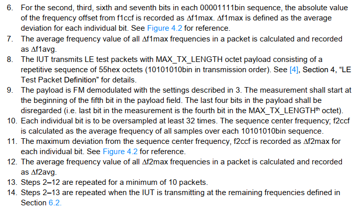BLE_BQB Test_Modulation Characteristics, uncoded data at 1 Ms/s_RF-PHY ...