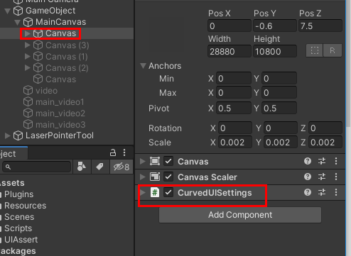 Unity 工具 之 CurvedUI （曲面UI）一些基本操作和CUSTOM_RAY 射线交互时注意事项整理_curved ui-CSDN博客