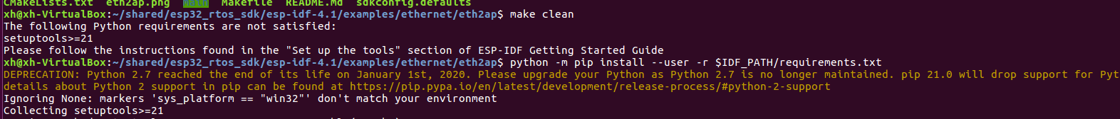 esp32IDF开发环境遇到的问题The following Python requirements are not satisfied-CSDN博客