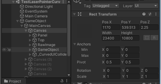 Unity 工具 之 CurvedUI （曲面UI）一些基本操作和CUSTOM_RAY 射线交互时注意事项整理_curved ui-CSDN博客
