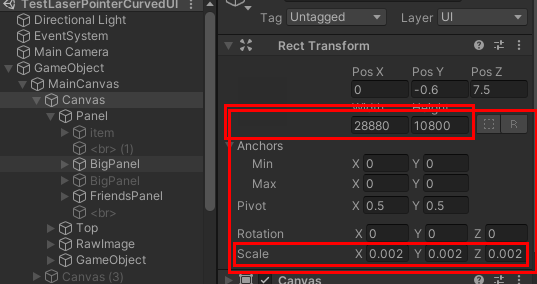 Unity 工具 之 CurvedUI （曲面UI）一些基本操作和CUSTOM_RAY 射线交互时注意事项整理_curved ui-CSDN博客
