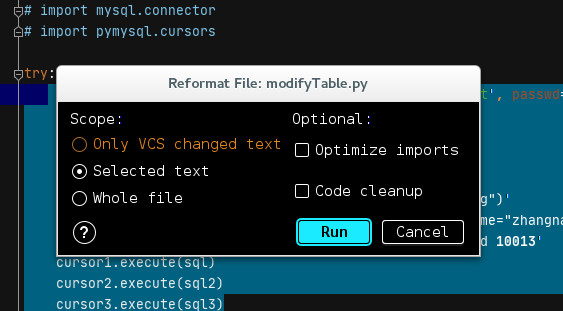 Pycharm formatting code - Programmer Sought