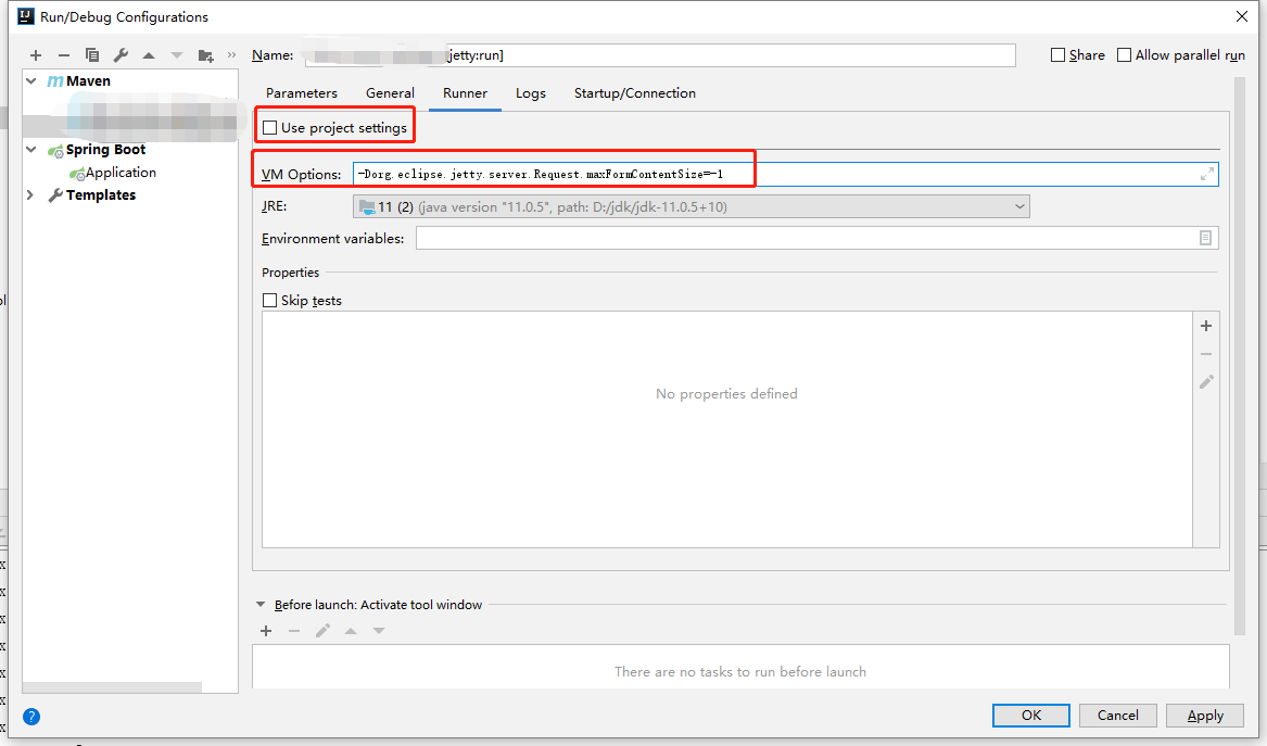 Caused by: java.lang.IllegalStateException: Form is larger than max length 200000 idea jetty 启动 ...