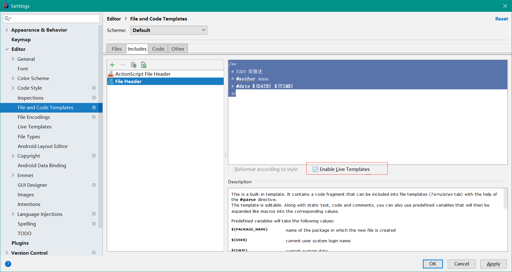 IDEA如何设置类头注释、方法注释以及属性注释_idea设置方法注释param参数使用默认的methodparameters()来获取方法参数值,其-CSDN博客
