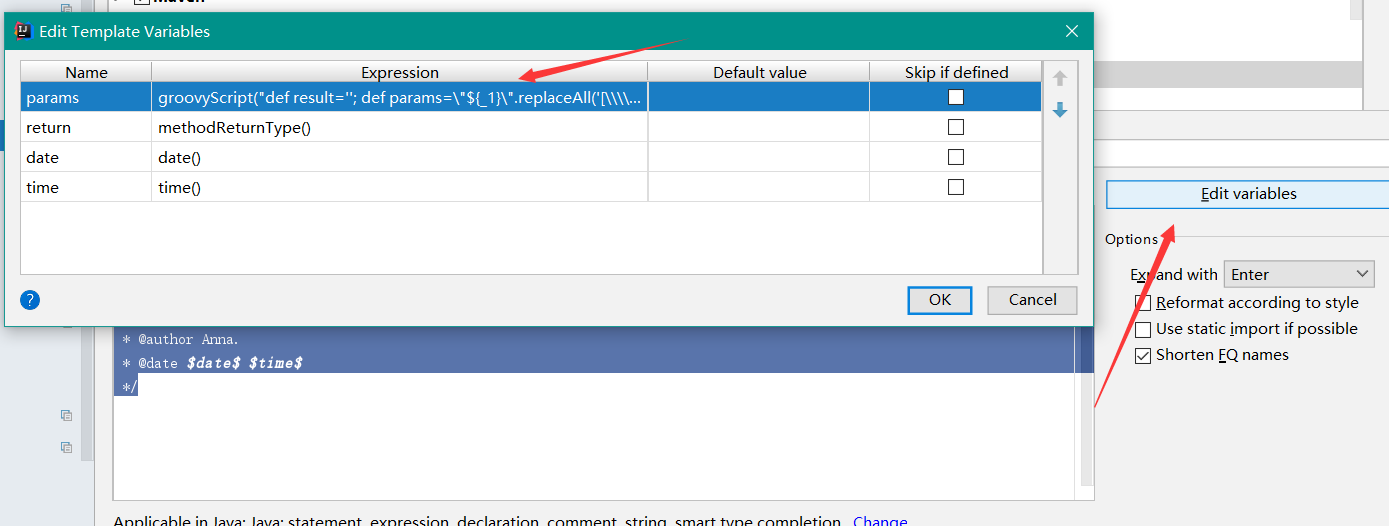 IDEA如何设置类头注释、方法注释以及属性注释_idea设置方法注释param参数使用默认的methodparameters()来获取方法参数值,其-CSDN博客