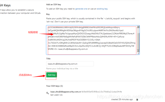 Solution: "You won’t be able to pull or push project code via SSH until you add an SSH key to ...