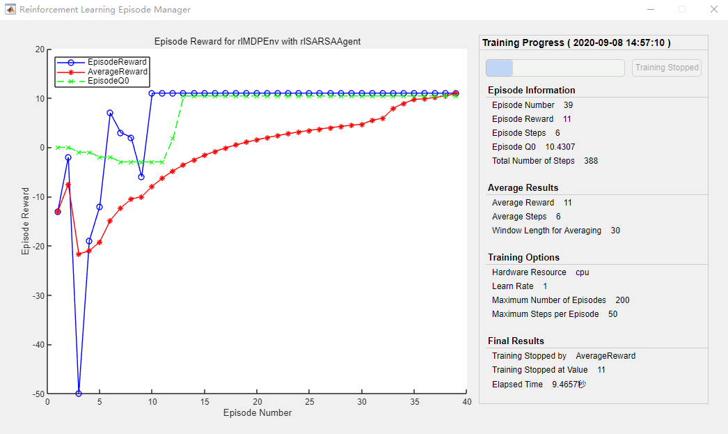 利用MATLAB的强化学习工具箱实现Q-Learning和SARSA算法_qlearning和sarsa matlab-CSDN博客