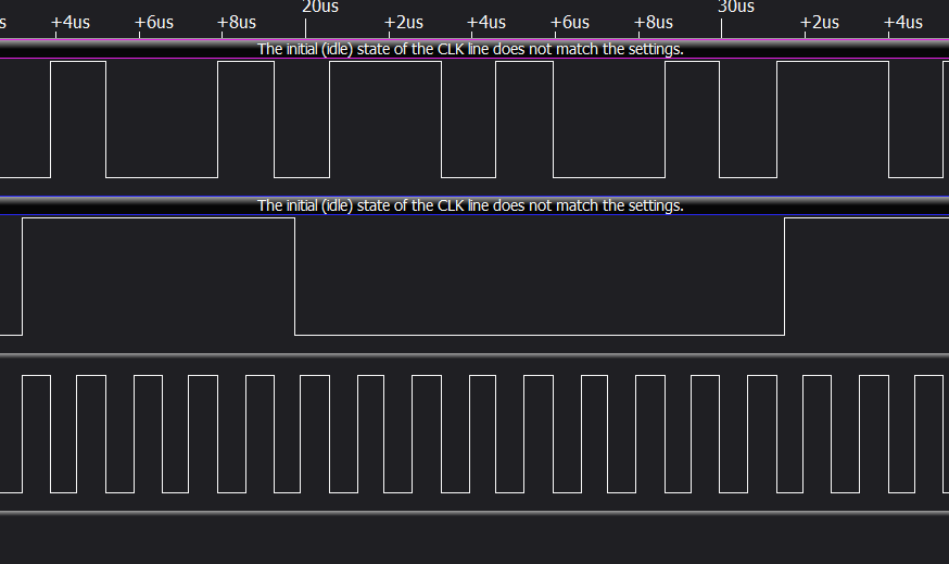 调试SPI通信时报“The initial(idle) state of CLK line does not match the settings”错误 - 程序员大本营