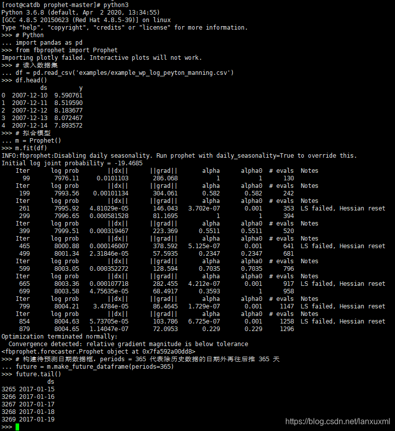 炼丹记之linux上成功安装fbprophet的一种方案 Python3 6 8安装fbprohet Csdn博客