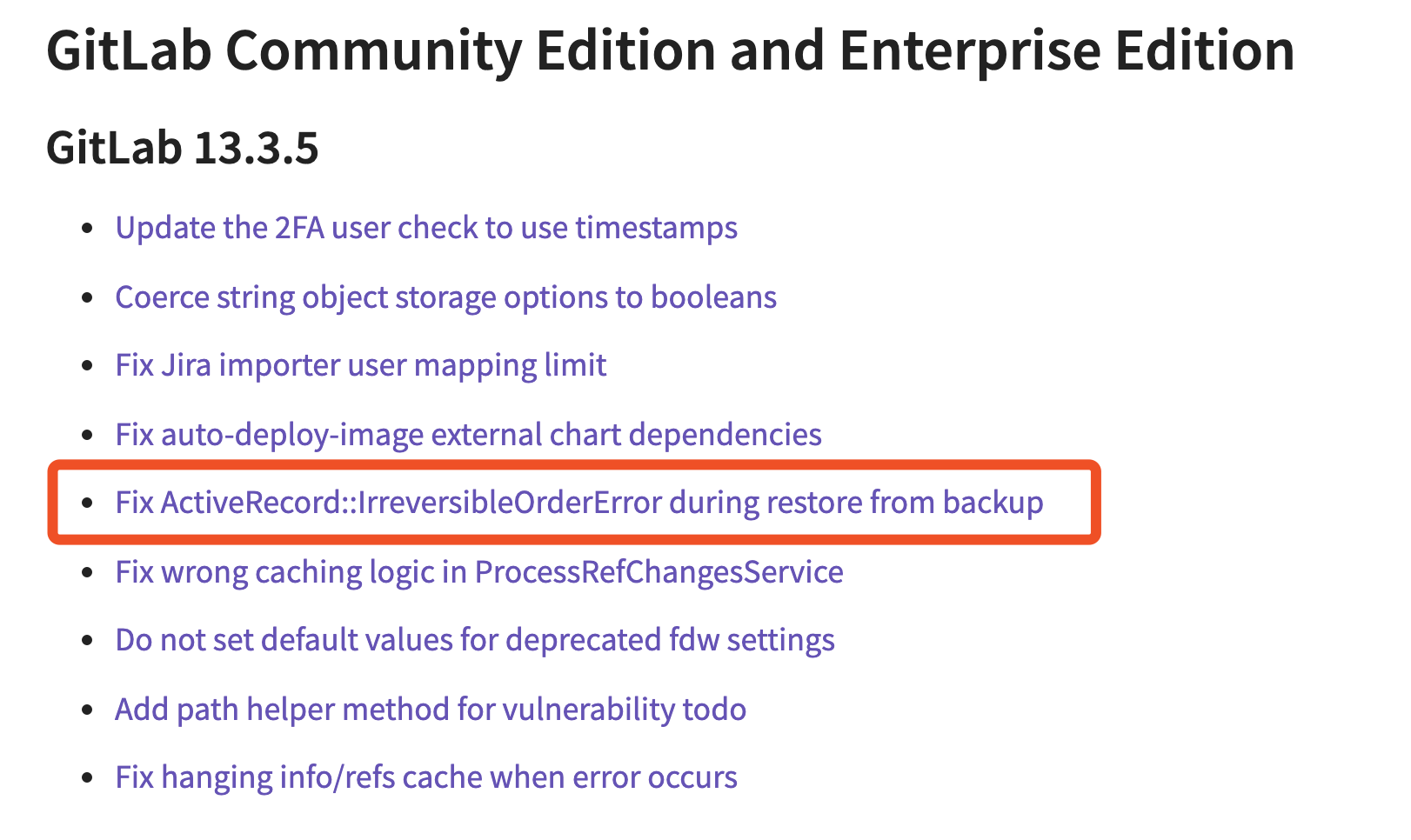 Gitlab 备份迁移到docker环境下后 Activerecord Irreversibleordererror 错误 Activerecord