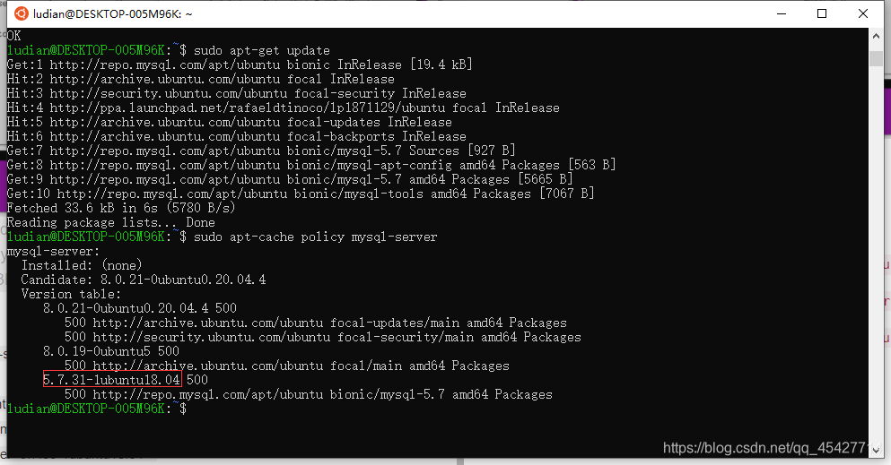 Wslubuntu20 X安装mysql5 7 Sudo Apt Mark Hold Libc6 Csdn博客