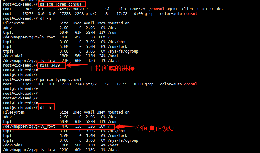 df -h 显示100%的解决办法_df -h 100%-CSDN博客