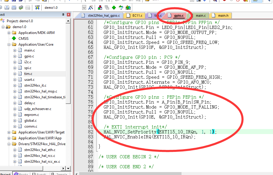 STM32CubeMX EC11旋转编码器开发心路历程（encode模式 外部中断模式 普通IO口模式 定时器模式探索）_ec11stm32例程-CSDN博客