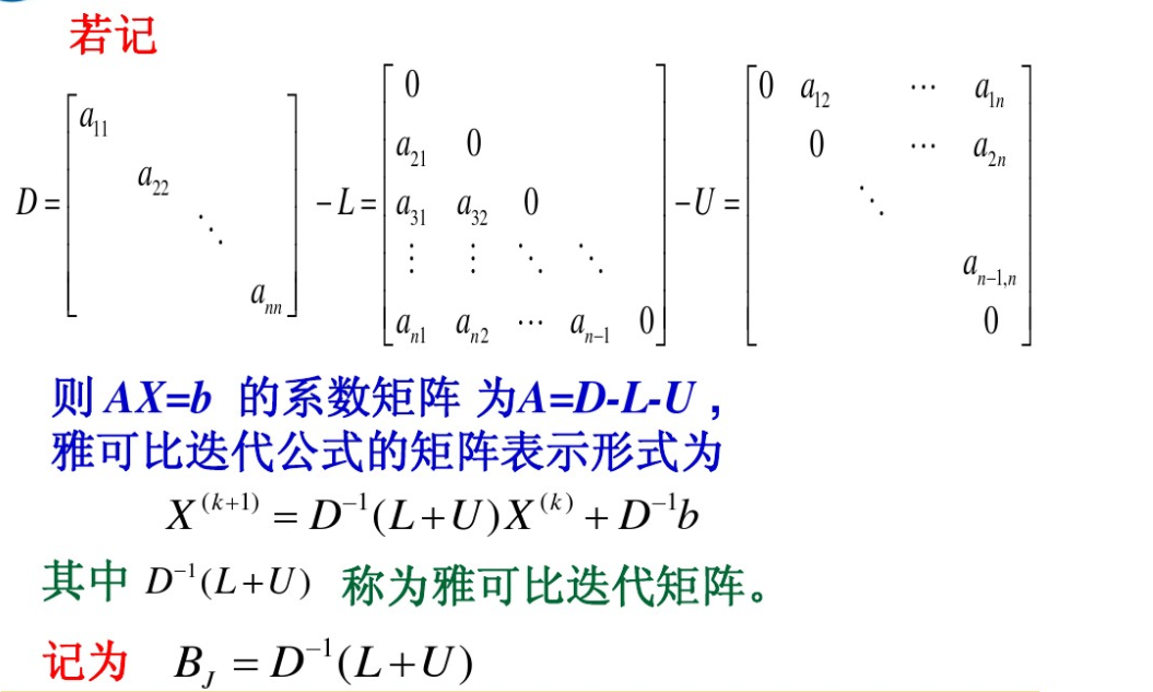 Jacobi迭代法公式推导_雅可比迭代矩阵公式-CSDN博客