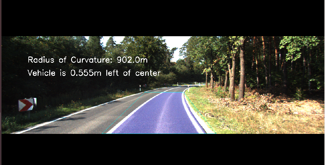Lane line detection and curvature calculation based on polynomial ...