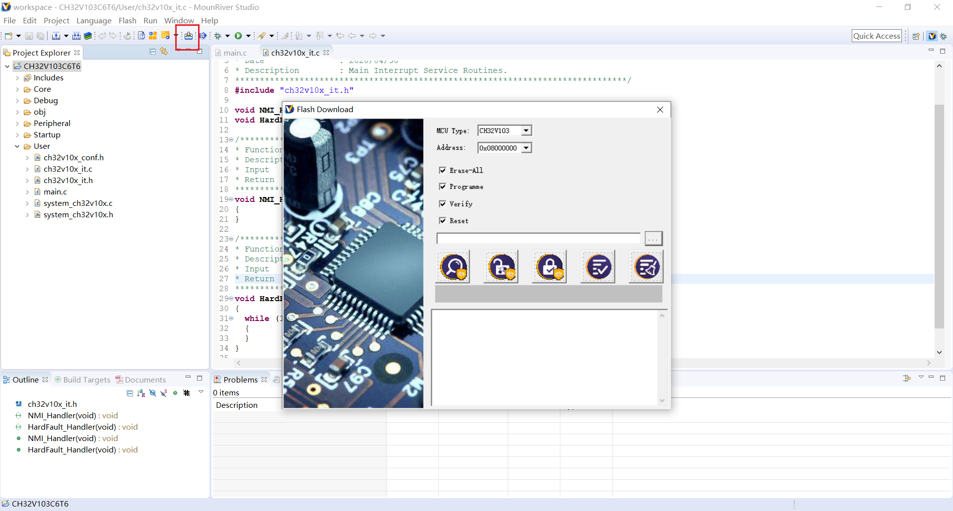 RISC-V IDE MounRiver Studio软件介绍(RISCV IDE)（三）_mounriver code flash全擦-CSDN博客