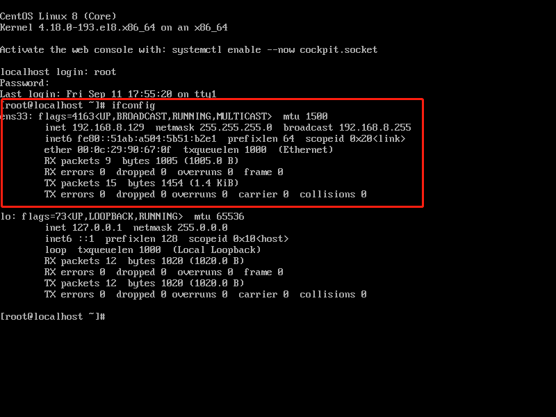 Centos8、Centos7解决Ens33网卡不显示IP地址的问题。_centosens33没有ip地址-CSDN博客