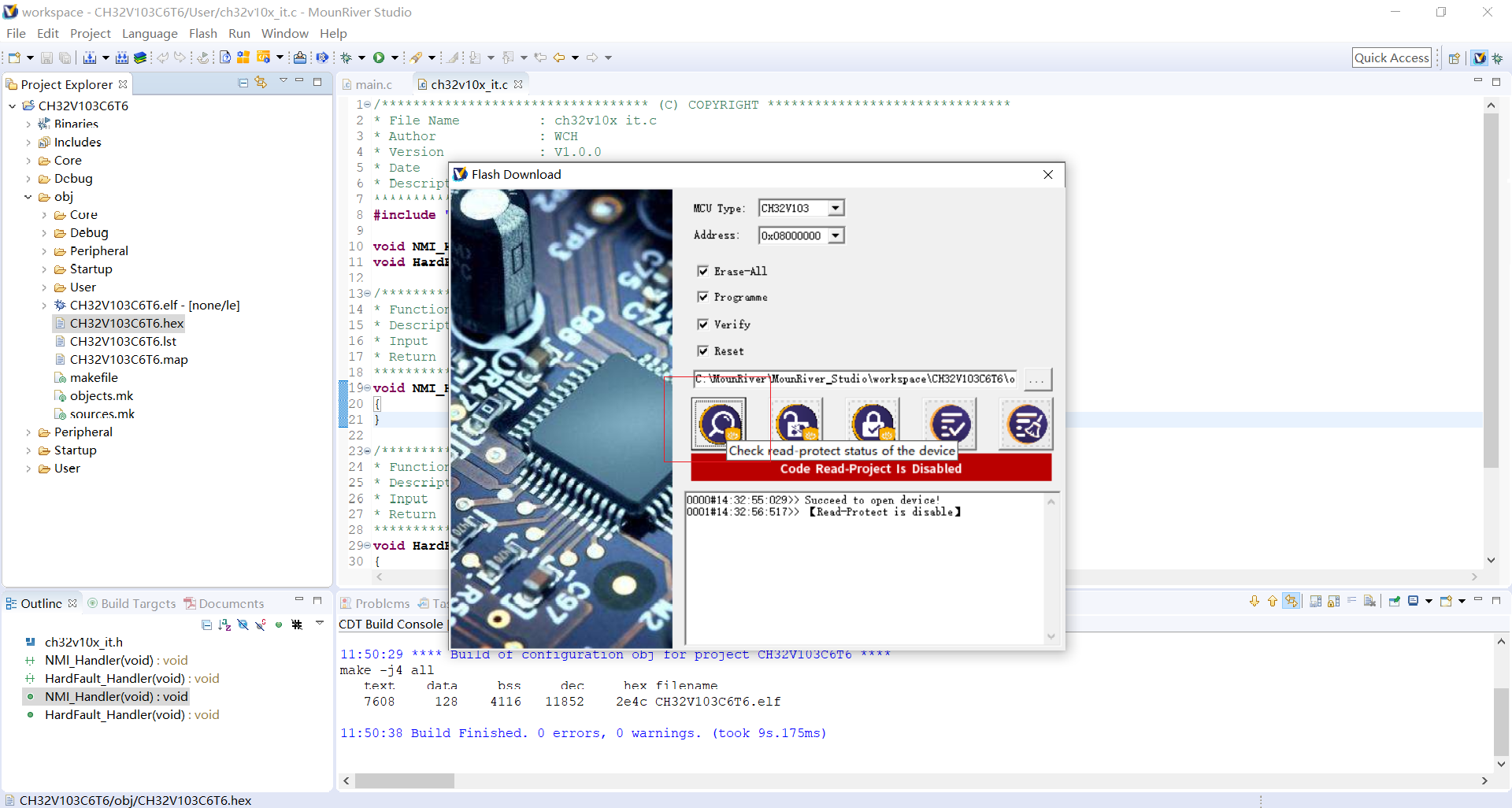 RISC-V IDE MounRiver Studio软件介绍(RISCV IDE)（三）_mounriver code flash全擦-CSDN博客