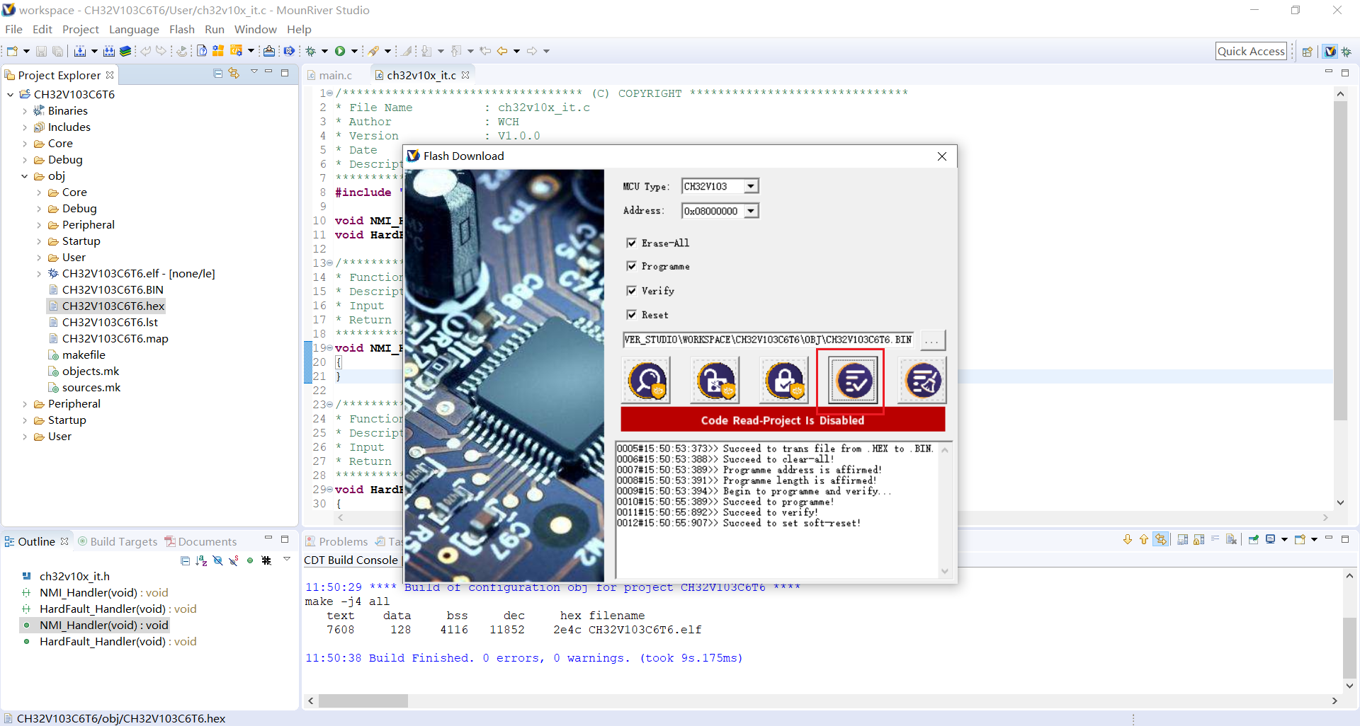RISC-V IDE MounRiver Studio软件介绍(RISCV IDE)（三）_mounriver code flash全擦-CSDN博客