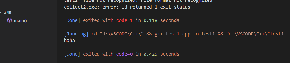 刚开始使用VSCODE出现的小问题：1.如何配置环境变量；2.大纲里显示符号无法识别（file not recognized: File format not）；3.右击没有RUN CODE ...