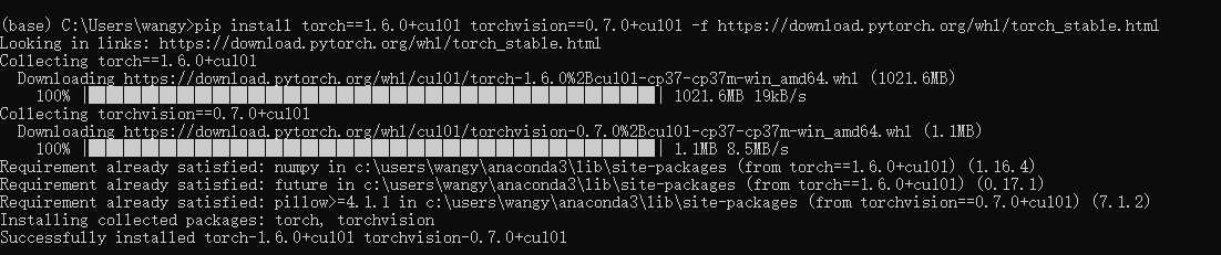 【问题】pytorch安装_torch 1.6.0+cu101-CSDN博客