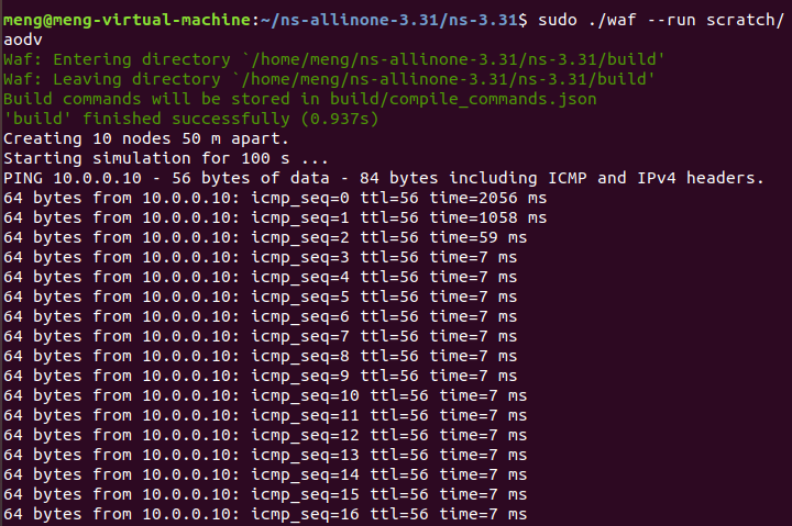 （4）NS3仿真--AODV协议_aodv ns3仿真-CSDN博客
