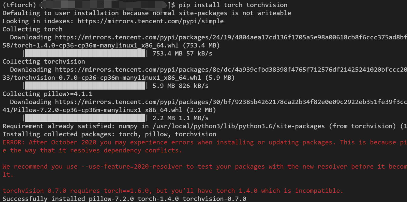 tensorflow与pytorch 一起安装_torch和tensorflow可以在一个虚拟环境中吗-CSDN博客