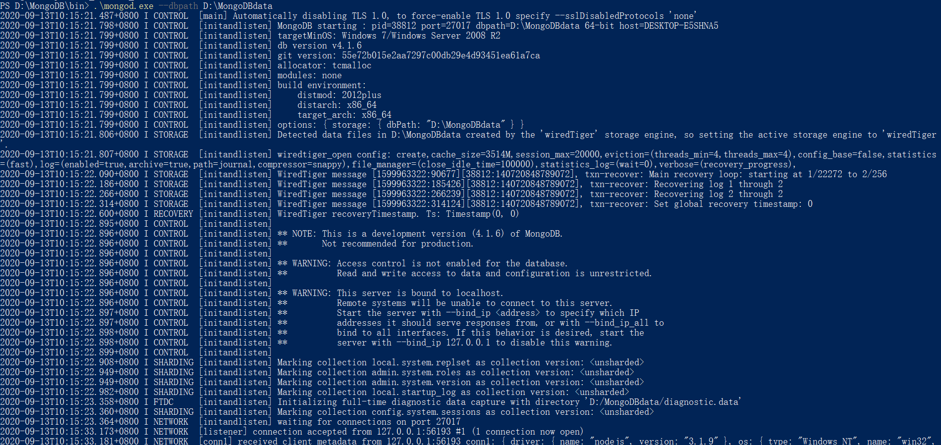 MongoDB connect ECONNREFUSED 127.0.0.1:27017-CSDN博客