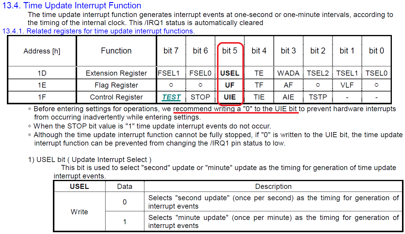 EPSON RX8010SJ RTC 调试笔记之六, 计时更新中断功能 (Time Update Interrupt Function)_rx8010 irq1-CSDN博客