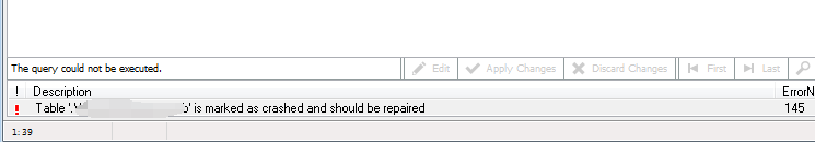 简单解决Mysql报错：Table ‘.\****\****‘ is marked as crashed and should be repaired-CSDN博客