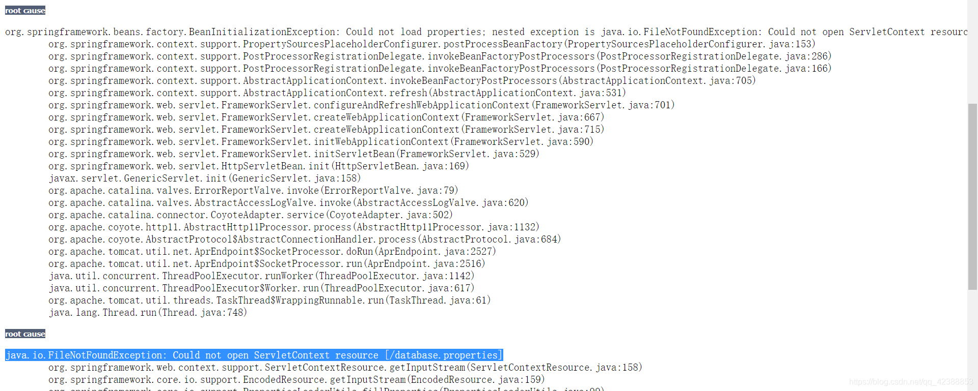 错误500分析: Status 500 It For Servlet Springmvc Threw Exception Springboot项目运行报