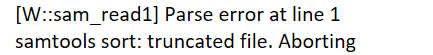 samtools sort: truncated file. Aborting-CSDN博客