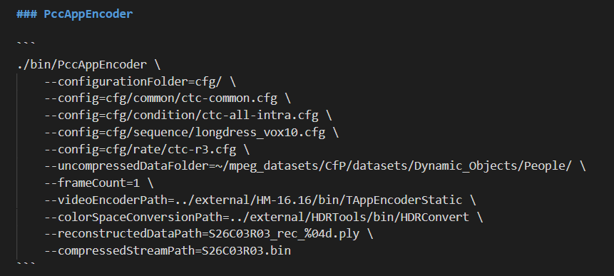 MPEG点云压缩工具VPCC输入参数配置_vpcc点云压缩-CSDN博客