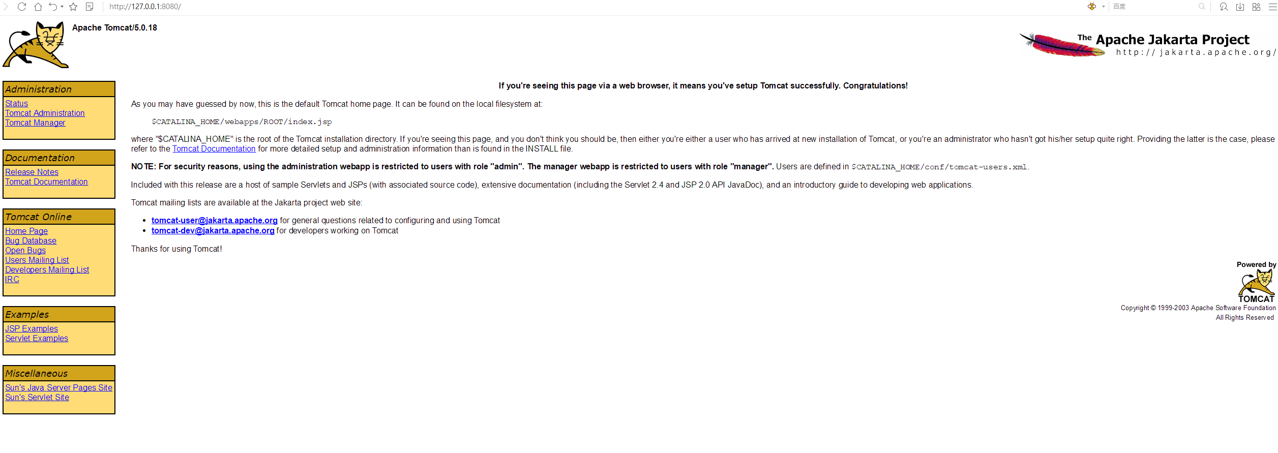 Tomcat安装完成后浏览器http://127.0.0.1:8080/禁止访问的问题_tomcat 127.0.0.1 找不到网页-CSDN博客