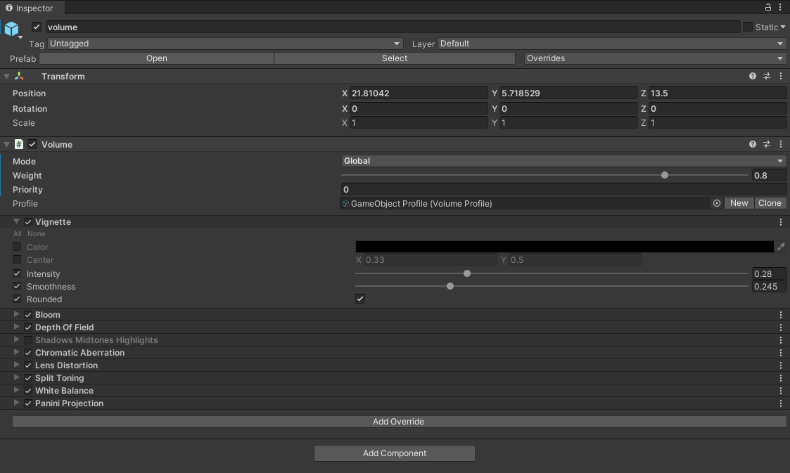 [Unity]PostProcess代码修改HDRP的Volume，给摄像机加个滤镜_hdrp 代码修改volume的值-CSDN博客