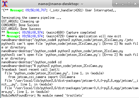 Jetson Nano——使用JetCam官方库调用双CSI摄像头_jetcam no module named traitlets-CSDN博客