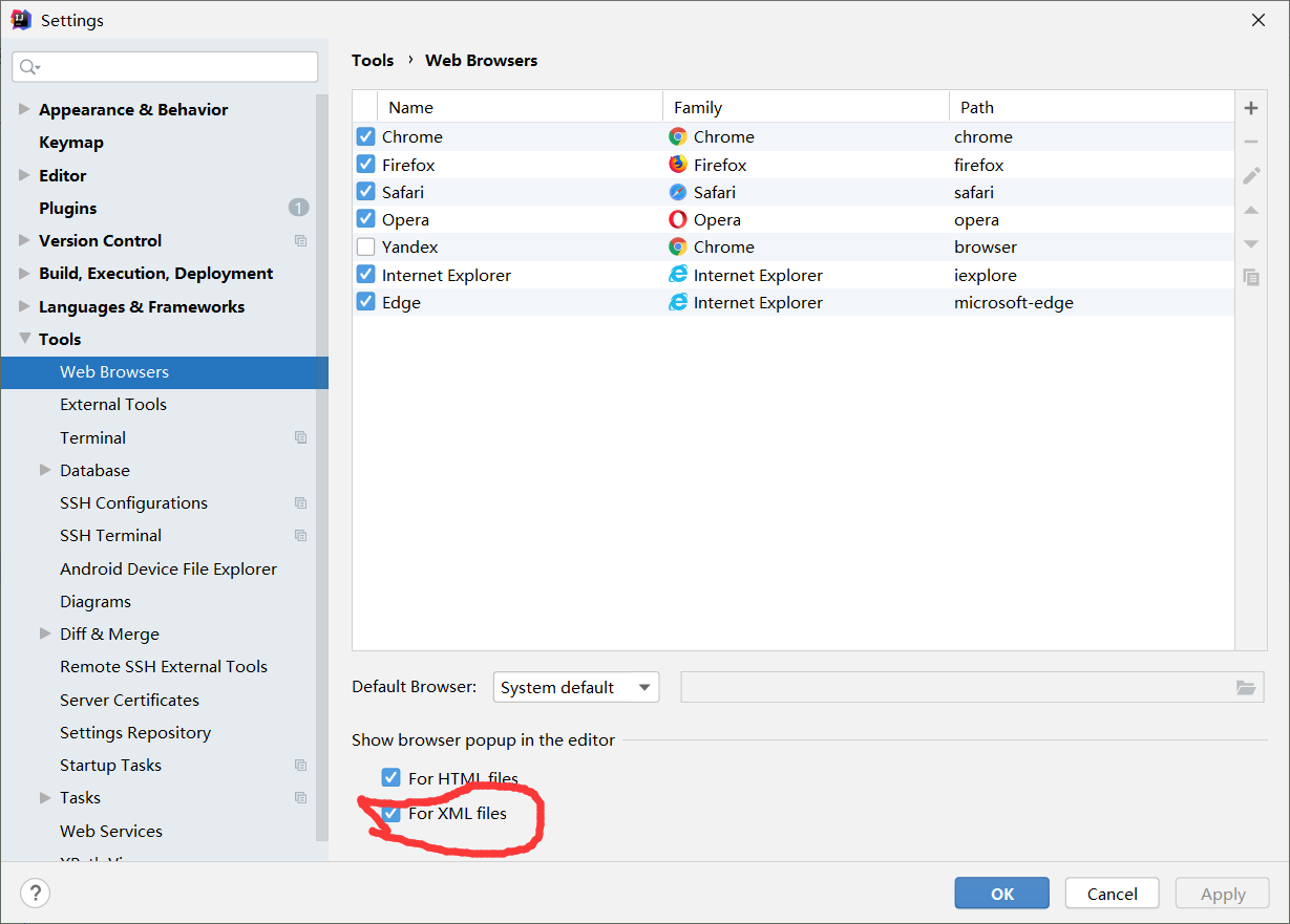 How to open the xml file in idea directly through the browser in idea ...