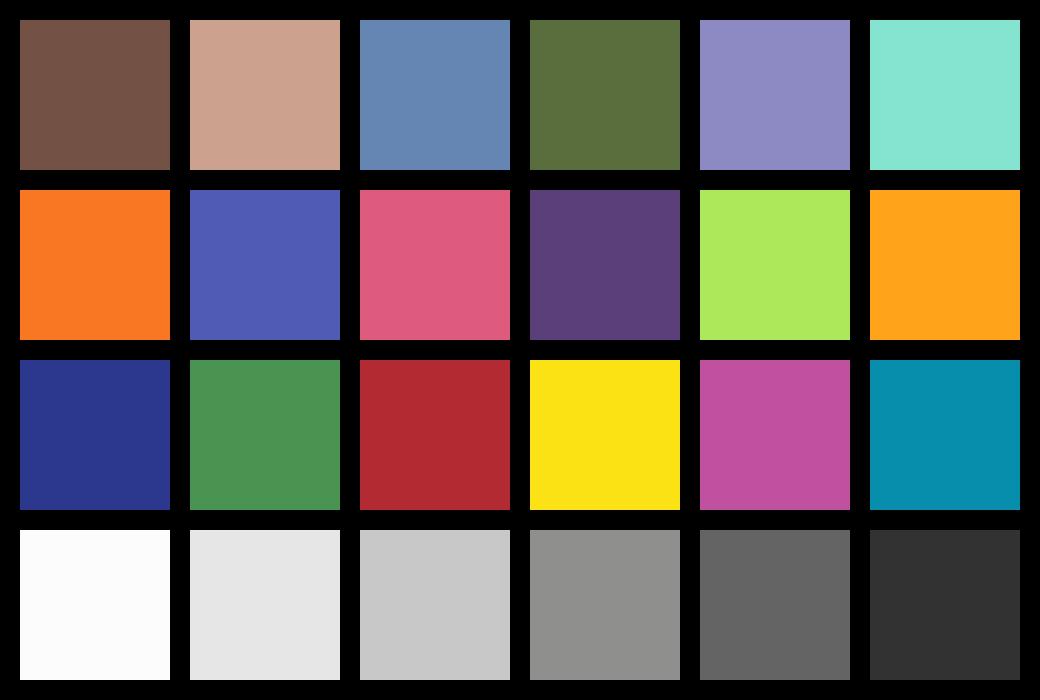 24色卡图-Python_spydercolor24色卡对照表-CSDN博客