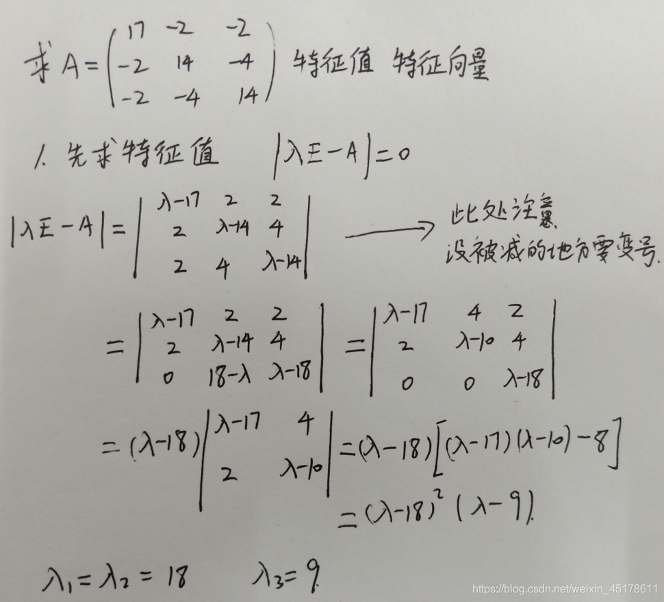 特征值、特征向量及相似矩阵求特征向量 Csdn博客