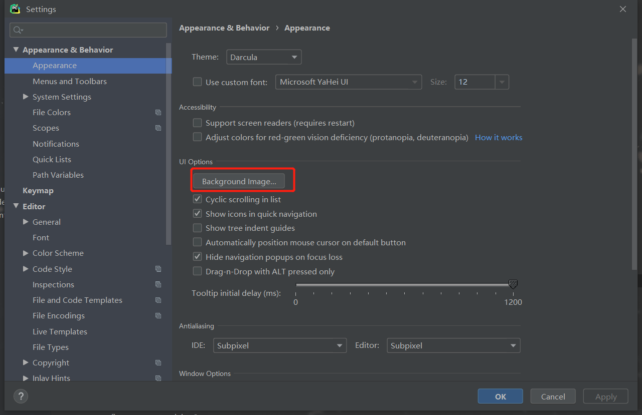 Pycharm 设置背景图片使代码看起来透明_pycharm背景透明-CSDN博客
